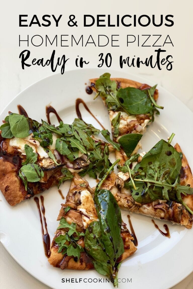 Homemade Pizza with the Easiest Crust Recipe! - Shelf Cooking